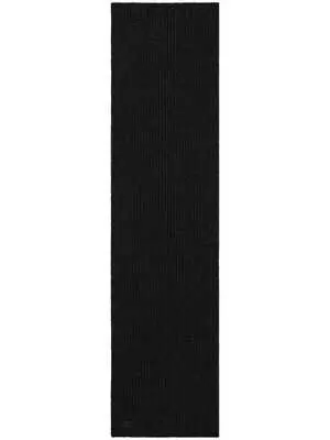 COURREGES Ribbed Wool Scarf - Black