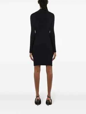 COURREGES Colour-block Ribbed-knit Mini Dress