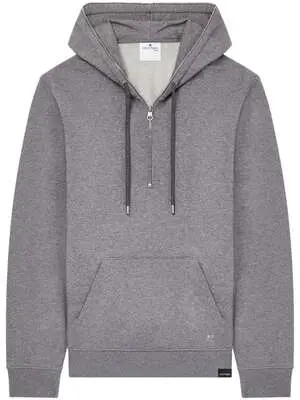 COURREGES Zipped Fleece Hoodie - Grey