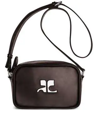 COURREGES Reedition Leather Camera Bag - Brown
