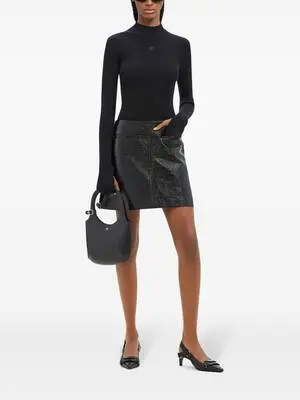 COURREGES Buckled Coated Miniskirt