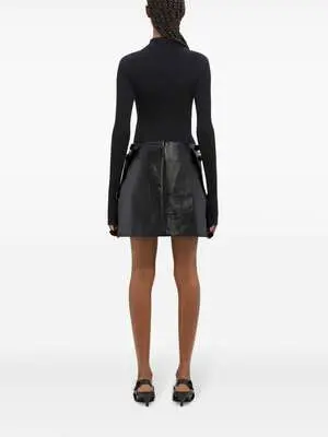 COURREGES Buckled Coated Miniskirt