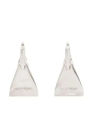 COURREGES Geometric Dangle Earrings - Silver