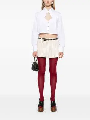 VIVIENNE WESTWOOD Cut-off Heart Cropped Shirt - White