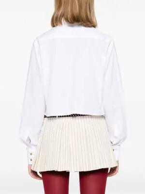 VIVIENNE WESTWOOD Cut-off Heart Cropped Shirt - White