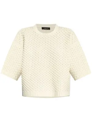 Fabiana Filippi Grid-stitch Knit T-shirt