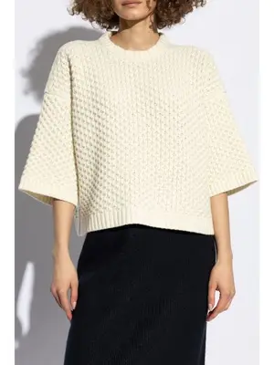 Fabiana Filippi Grid-stitch Knit T-shirt