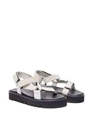 SCAROSSO Wooster V Suede Sandals - White