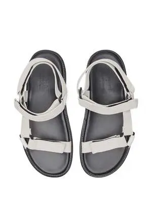 SCAROSSO Wooster V Suede Sandals - White