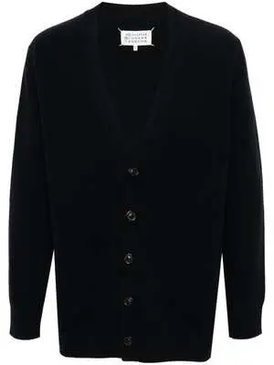 MAISON MARGIELA Brushed Wool Cardigan - Black