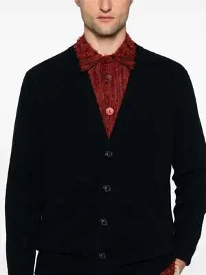 MAISON MARGIELA Brushed Wool Cardigan - Black