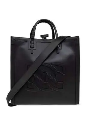 Casadei Beaurivage Leather Tote Bag - Black