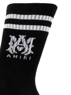 Amiri Striped Jacquard Socks - Black