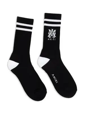 Amiri Striped Jacquard Socks - Black