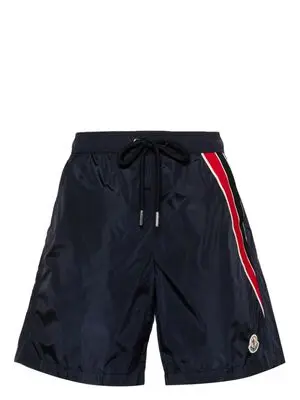 Moncler Logo-patch Swim Shorts - Blue