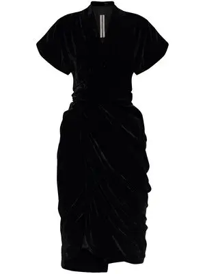 Rick Owens Velvet Wrap Dress