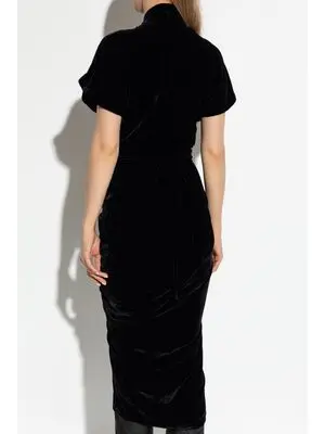 Rick Owens Velvet Wrap Dress