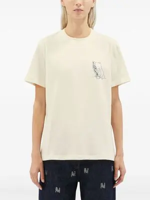 MSGM Graphic-print Cotton T-shirt