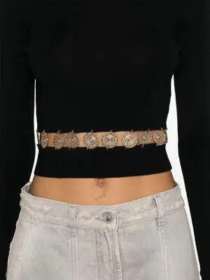 Rabanne Ribbed-knit Top With Studs
