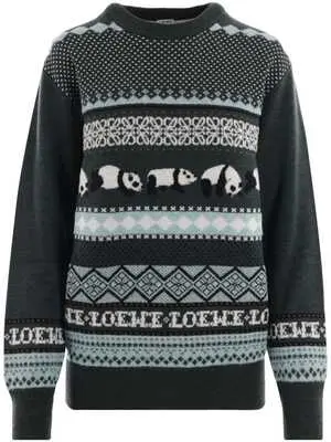 Loewe Panda Intarsia Knit Jumper