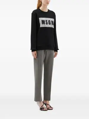 MSGM Logo-print Sweatshirt - Black