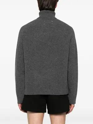 MAISON MARGIELA Roll Neck Wool Jumper - Grey