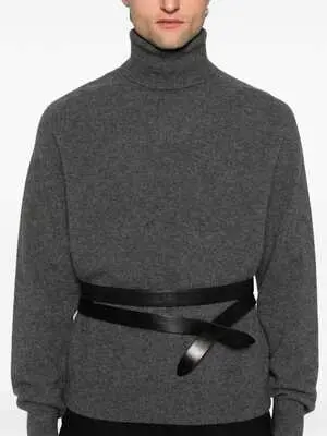 MAISON MARGIELA Roll Neck Wool Jumper - Grey