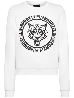 PLEIN SPORT Tiger-print Sweatshirt - White