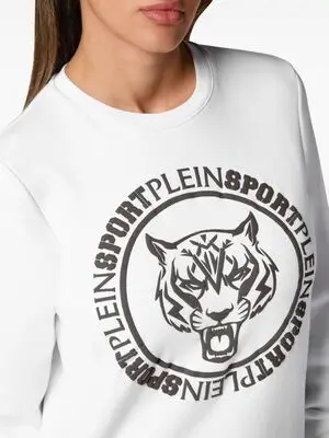 PLEIN SPORT Tiger-print Sweatshirt - White