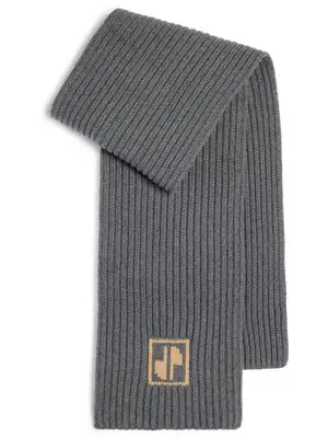 PATOU Jp Ribbed Scarf - Grey