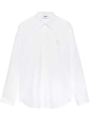 MSGM Logo-appliqué Long-sleeve Shirt