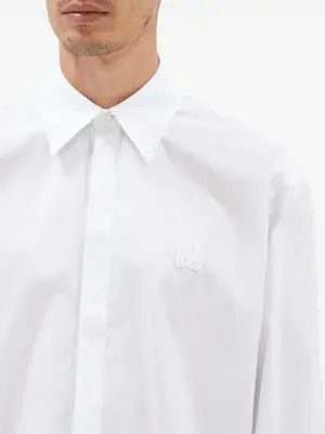 MSGM Logo-appliqué Long-sleeve Shirt