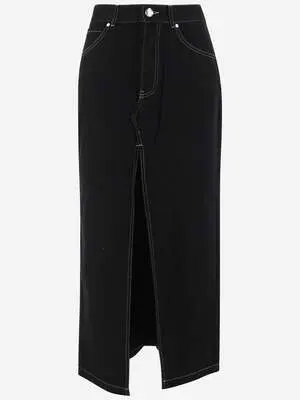 Pinko PINKO Long Denim Skirt Black