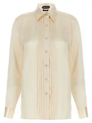 TOM FORD Pleated Plastron Shirt