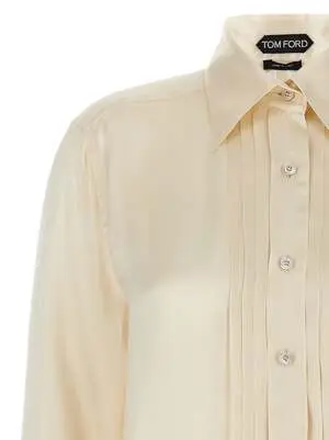 TOM FORD Pleated Plastron Shirt