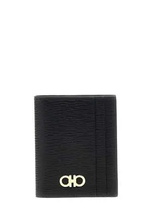 FERRAGAMO Gancini' Card Holder - Black
