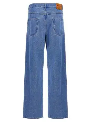 Marni Bleached Coated Denim Jeans