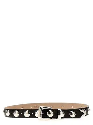 Khaite Benny Leather Belt - Black