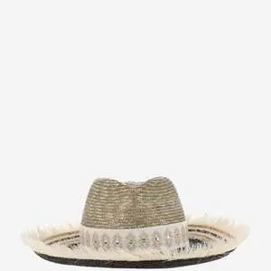 FERRUCCIO VECCHI Straw And Viscose Hat - Red
