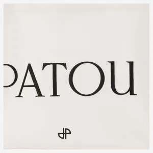 Patou Large Cotton Canvas Tote Bag