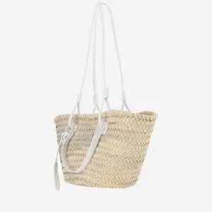 FILIPPO CATARZI Straw Tote With Logo