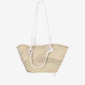 FILIPPO CATARZI Straw Tote With Logo