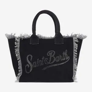 MC2 SAINT BARTH Rhinestone Logo Vanity Bag