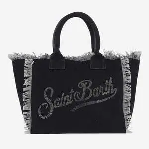 MC2 SAINT BARTH Rhinestone Logo Vanity Bag