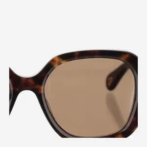 Chloé Tortoiseshell Logo Sunglasses