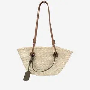FILIPPO CATARZI Straw Tote Bag With Logo