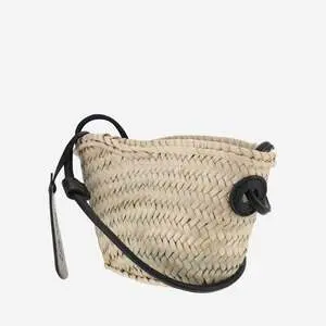 FILIPPO CATARZI Straw Shoulder Bag With Logo