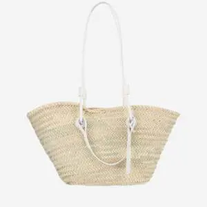 FILIPPO CATARZI Straw Tote Bag With Logo