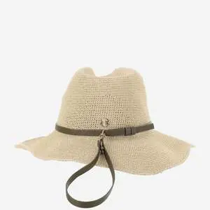 FILIPPO CATARZI Paper Hat With Logo - Beige