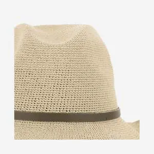 FILIPPO CATARZI Paper Hat With Logo - Beige